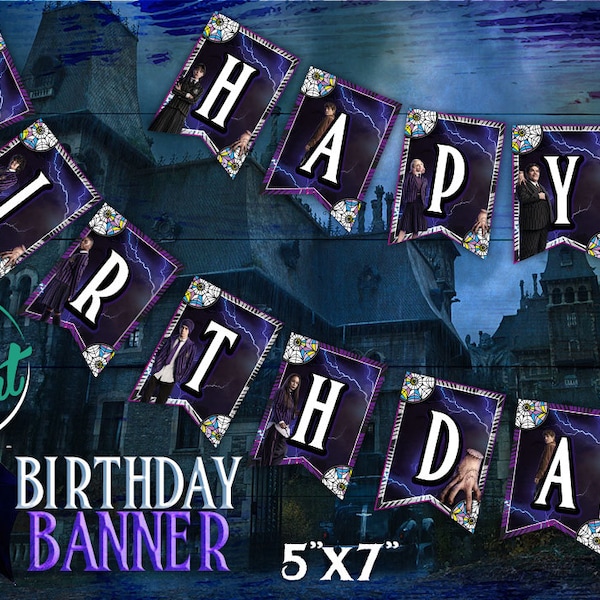 Happy Birthday Wednesday Addams - Etsy