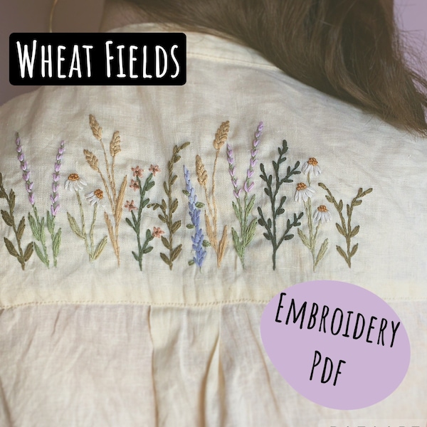 Wheat Embroidery - Etsy
