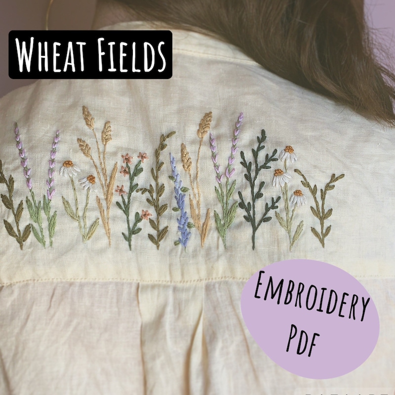 Wheat Embroidery - Etsy