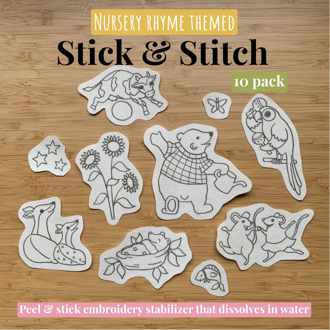 Nursery Rhyme Themed Stick & Stitch - Etsy