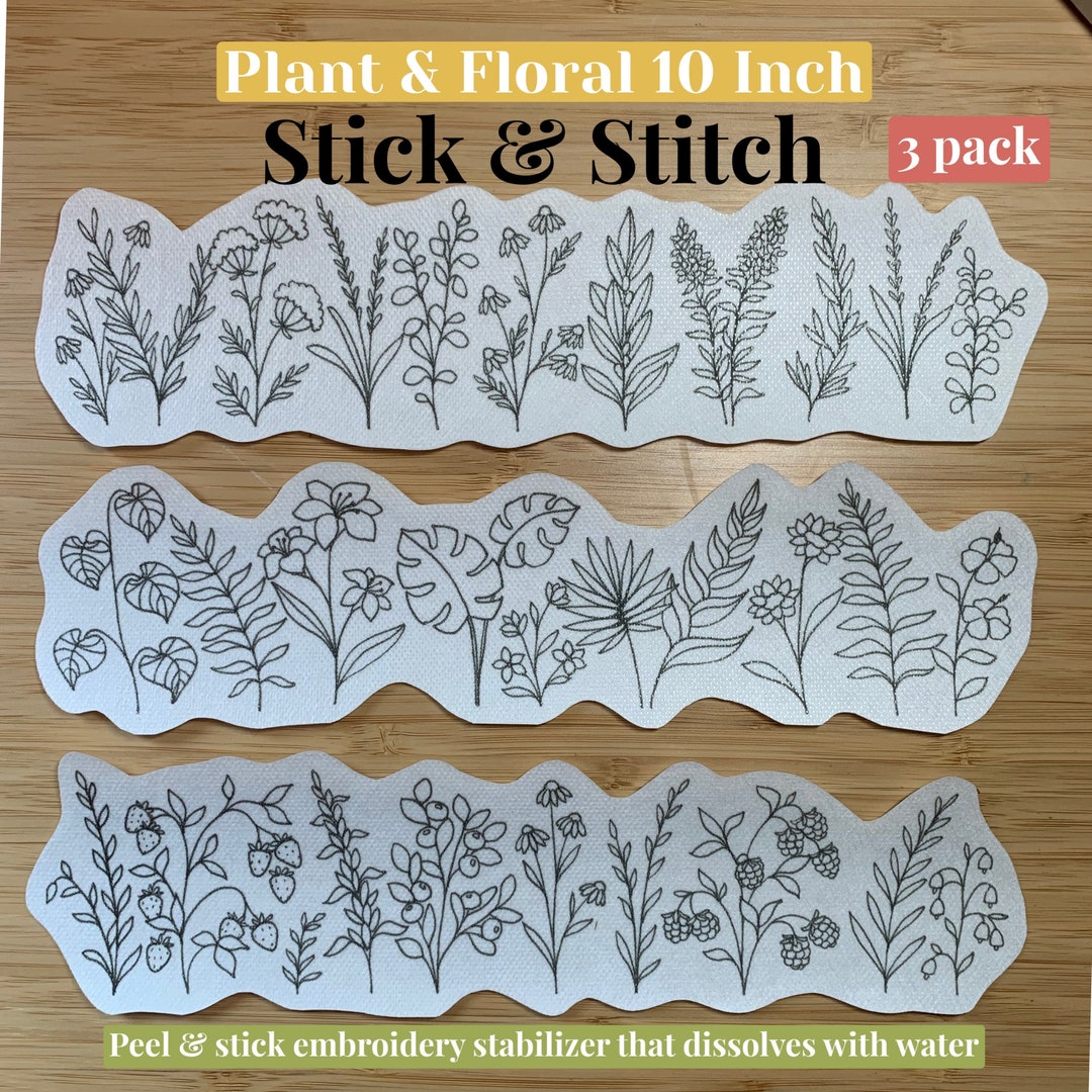 Stick & Stitch Plants and Florals - 10 Inch - Etsy