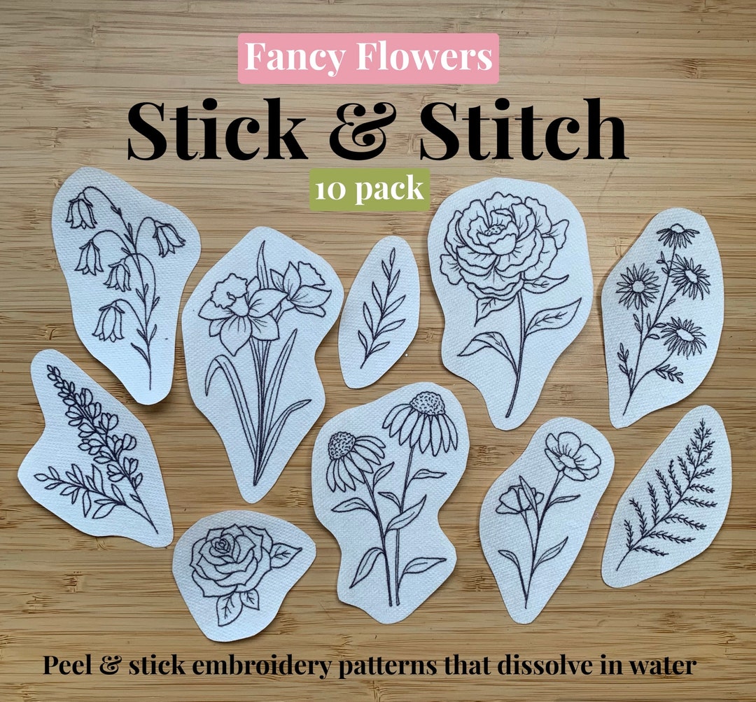 Stick & Stitch - Fancy Flowers 10 Pack - Etsy