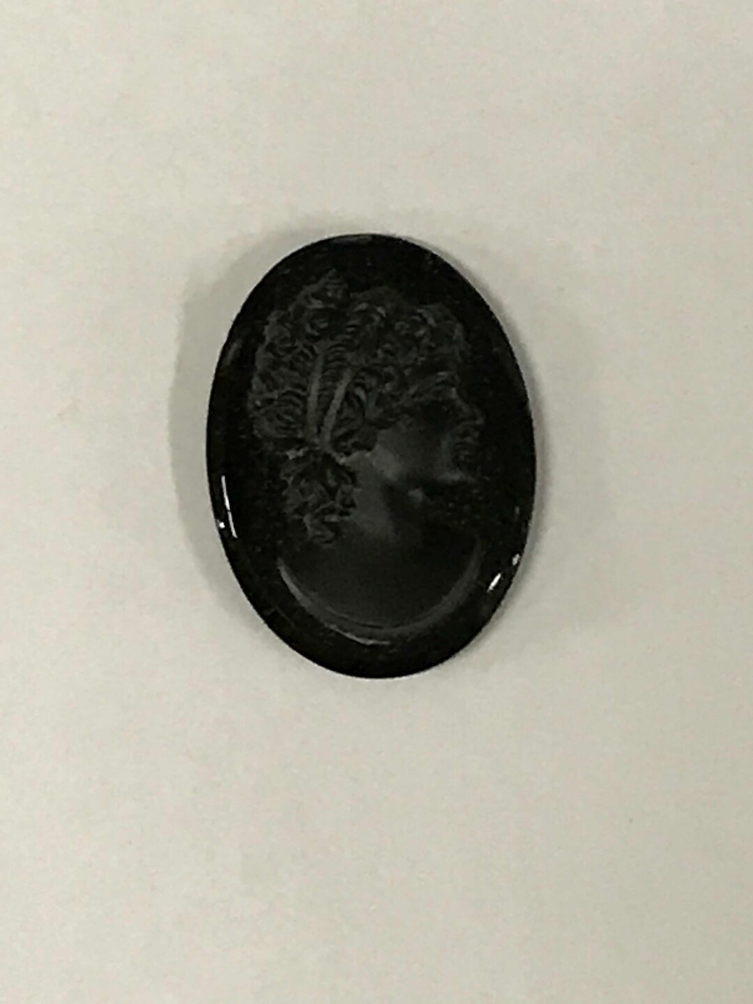 3pcs Vintage Glass Jet/jet Cameos, 30 X 22mm - Etsy