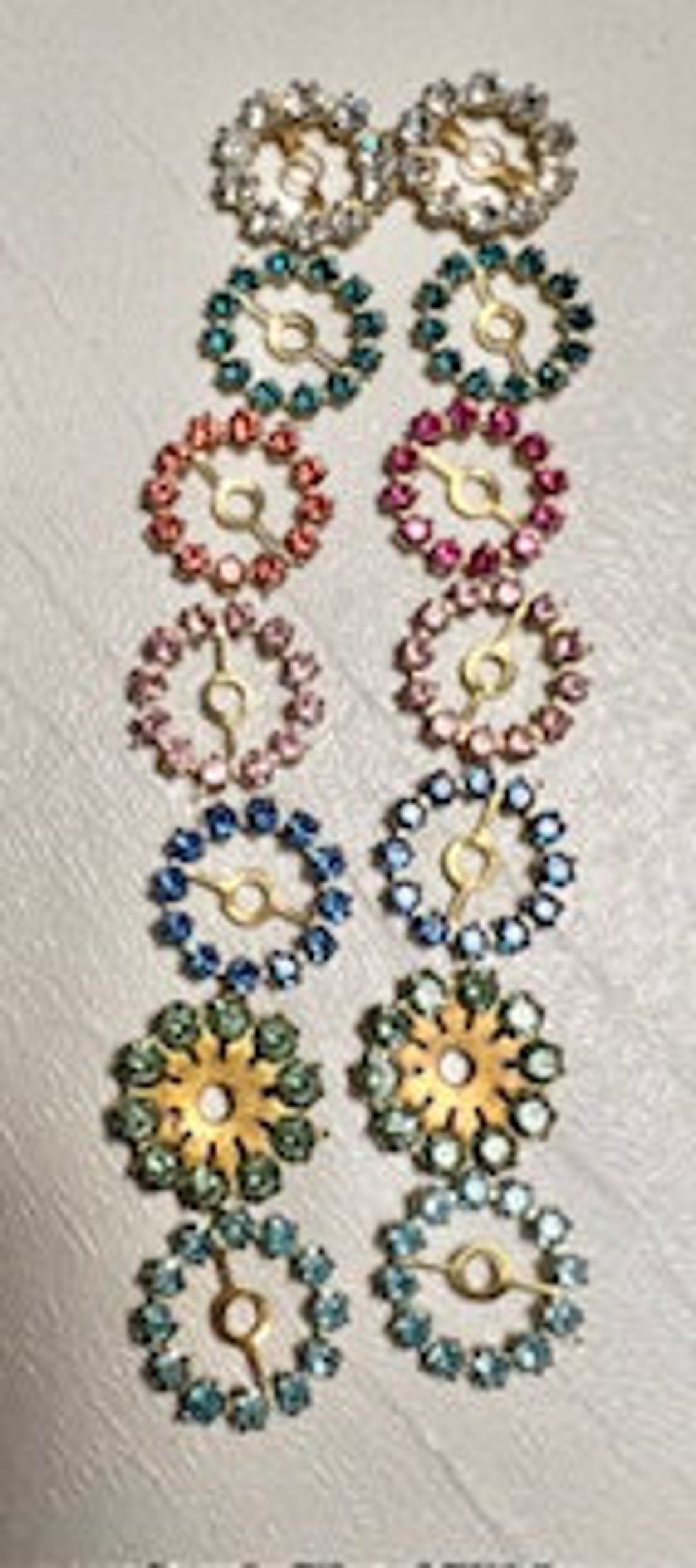 14 Pieces Rhinestone Jackets, 7 Colors, 14mm Round - Etsy