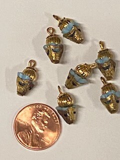 12 Pieces Vintage Light Blue Flower Pot Charms - Etsy