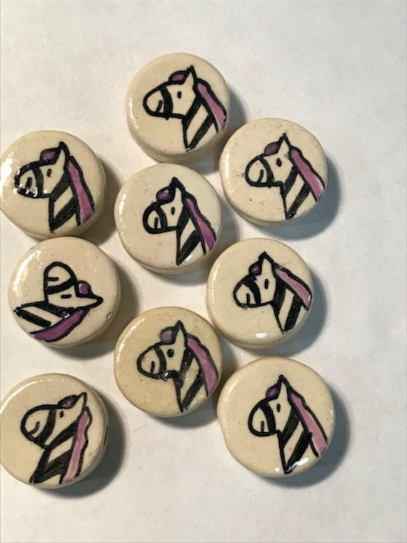 12 Pieces Hand Painted Zebra Beads 17 Mm | Etsy