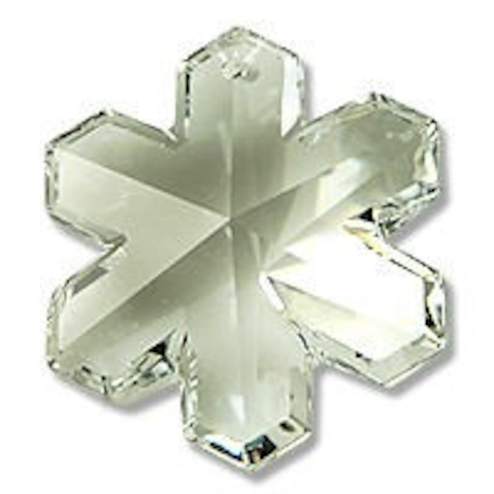 3 Pcs Swarovski Crystal Snowflake 25 Mm Faceted Both Sides - Etsy