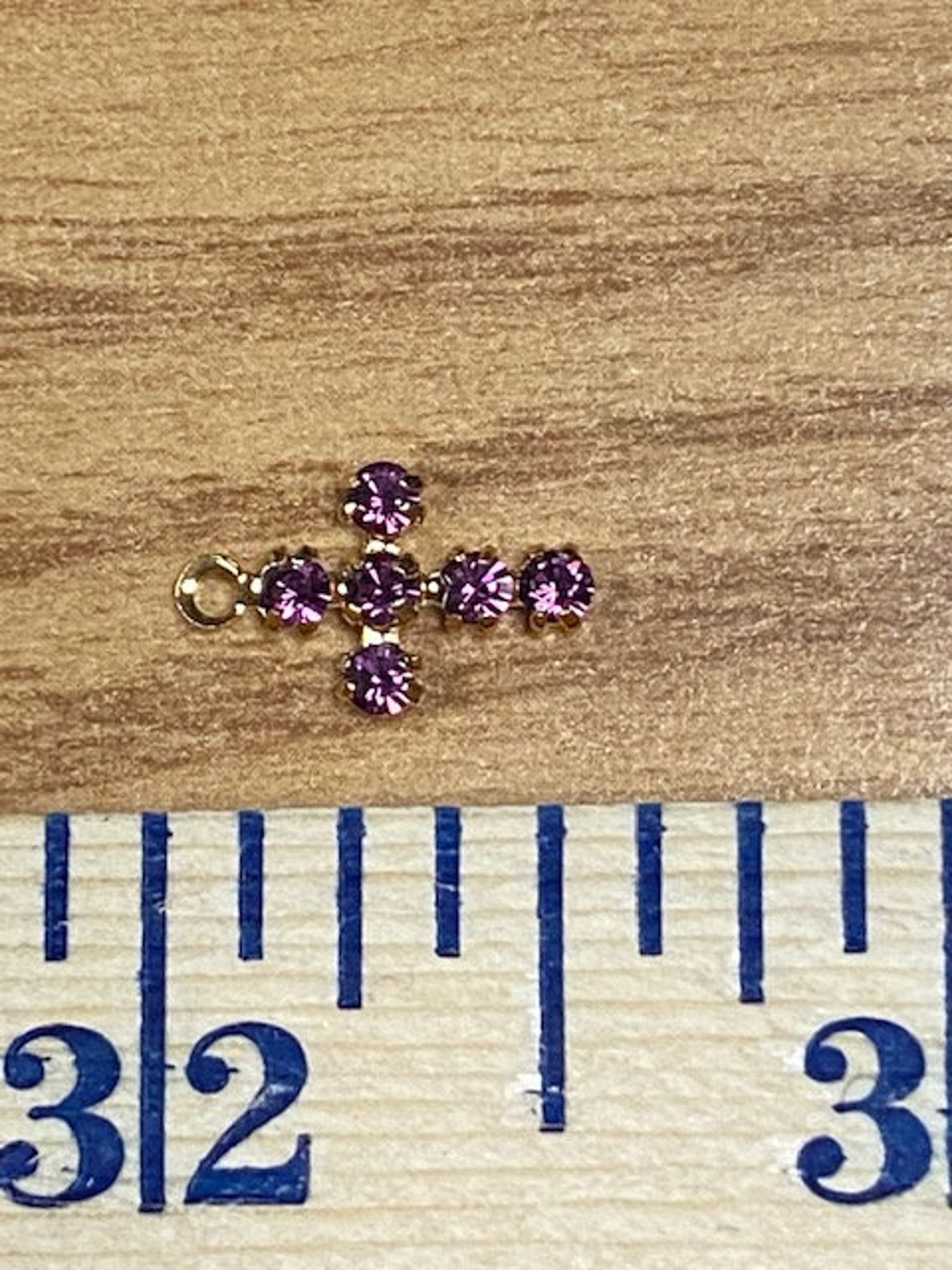 12 pieces Rhinestone Cross Pendants 1/2 with loop | Etsy