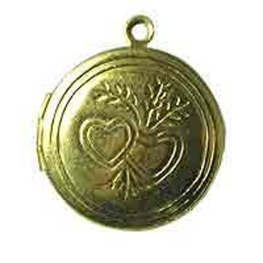 12pcs Round Brass Locket, Heart - 20mm- SL8007, Double Heart Design - Etsy