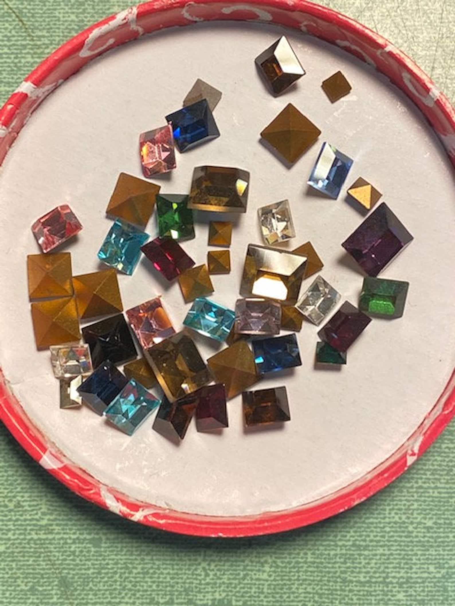 125 Pieces Asst Glass Square Crystals, 3mm-8mm - Etsy