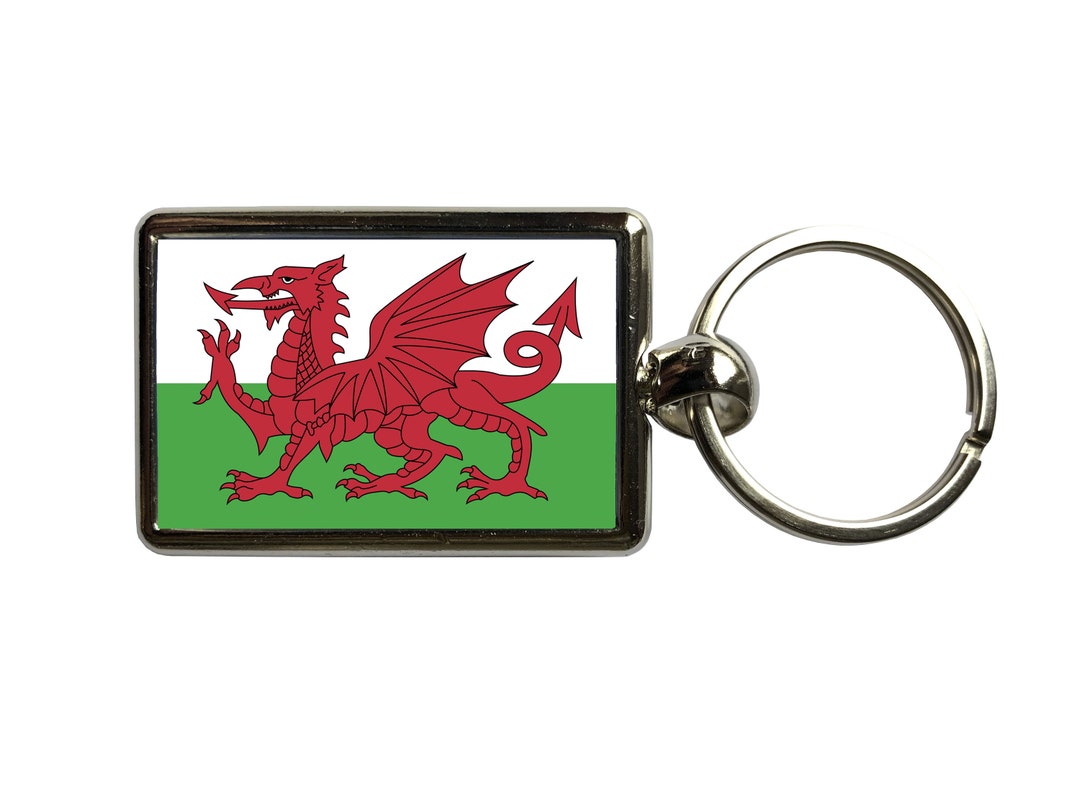 Flags of the World Welsh Flag Metal Keyring - Etsy