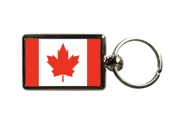 Flags of the World Canadian Flag Metal Keyring | Etsy