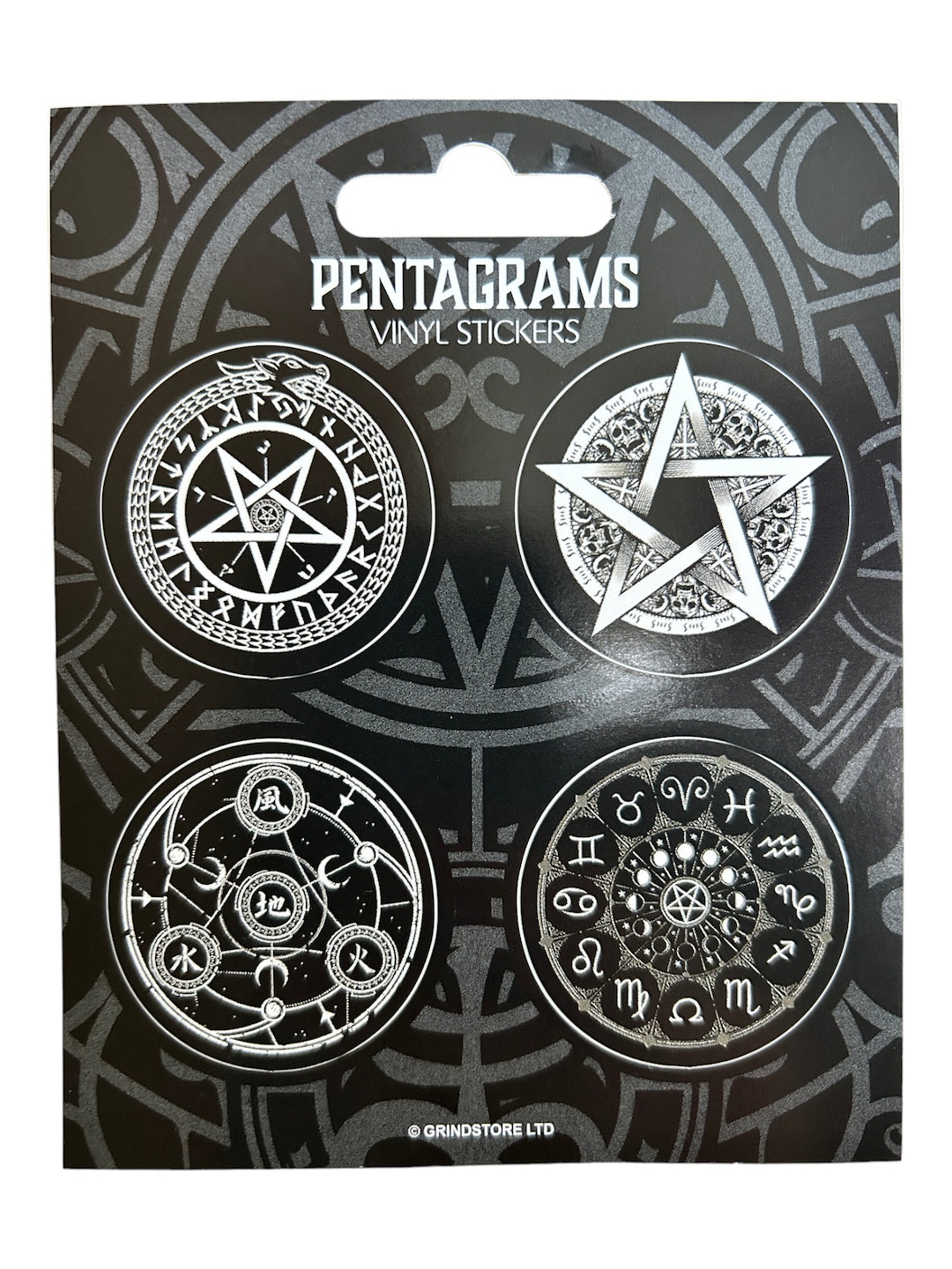 Pentagram Themed Set of 4 Vinyl Stickers - Etsy