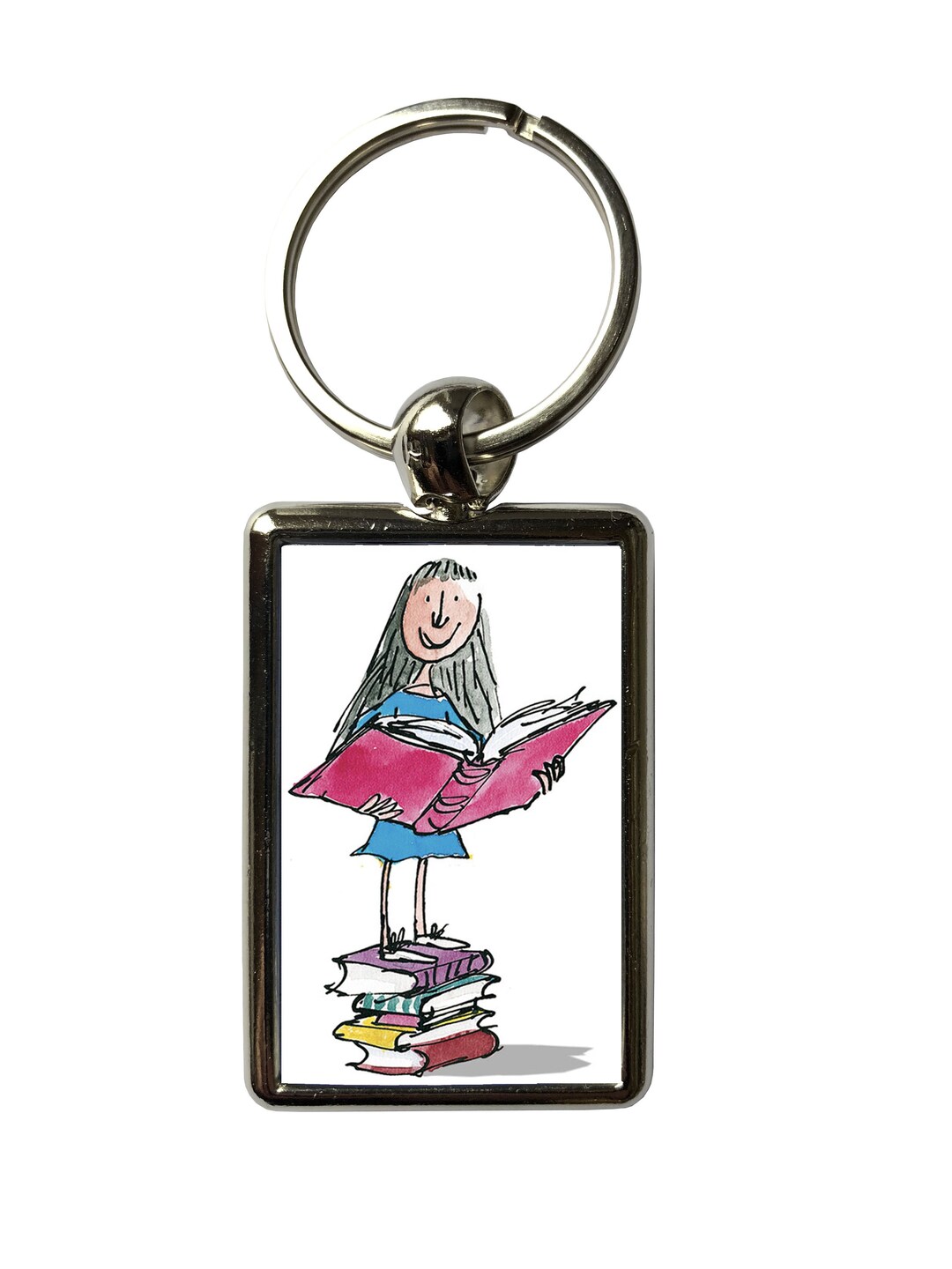 Roald Dahl Matilda Reading Metal Keyring - Etsy