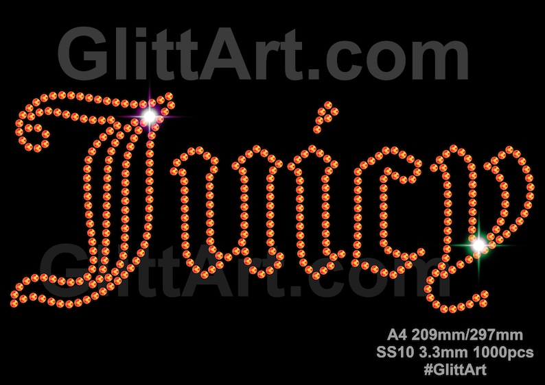 Juicy Couture Logo SS16 Rhinestone Crystals Diamante Template Digital ...