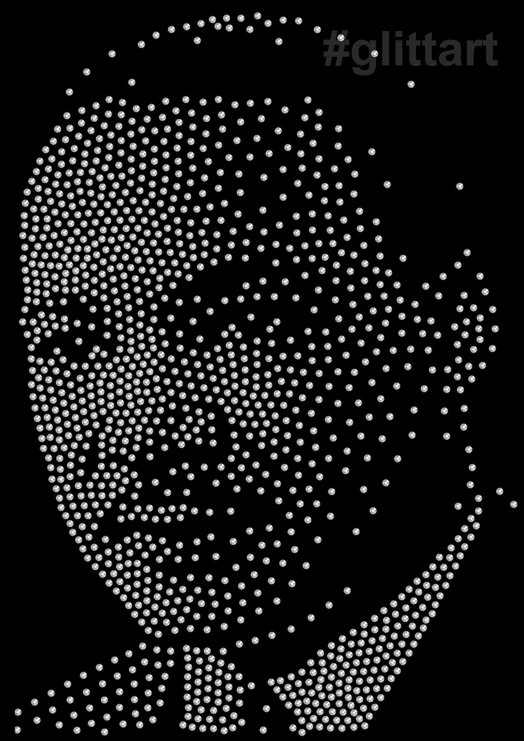 A4 SS10 Martin_luther_king,_jr. Rhinestone Portrait Crystals Diamante ...