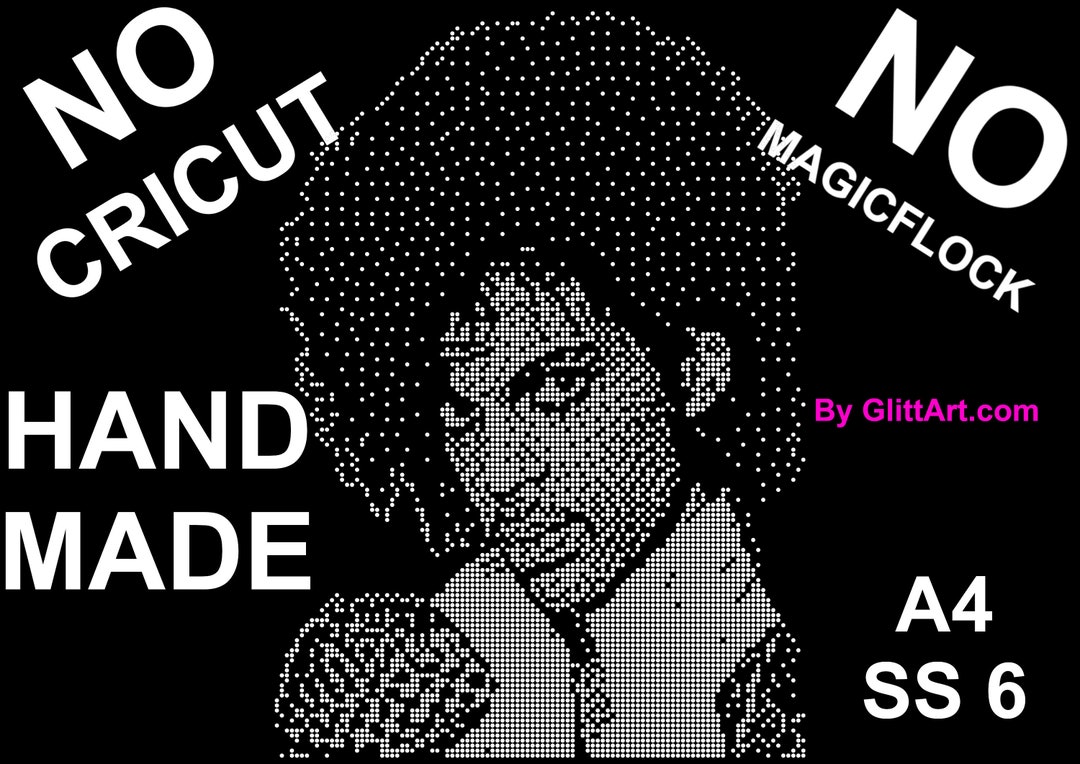 Prince SS6 Rhinestone Portrait Digital Template for Handmade Handplace ...