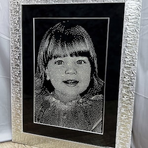 Swarovski Crystals Custom Portrait, Personalised Rhinestone Portraits ,custom Canvas Portrait ...