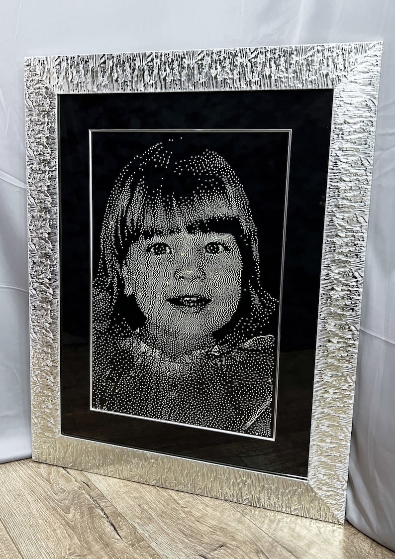 Swarovski Crystals Custom Portrait, Personalised Rhinestone Portraits ...