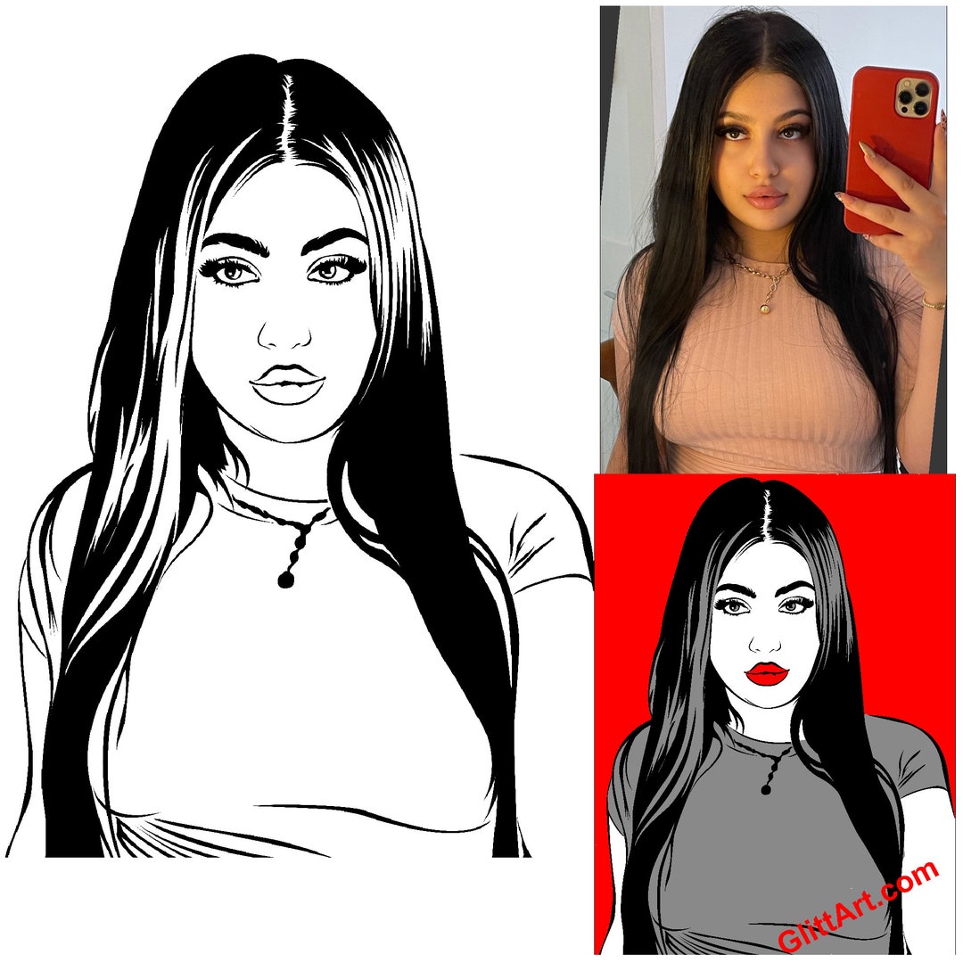 Custom Portrait for Plotter, Custom Portrait, Custom Svg, Face Svg ...