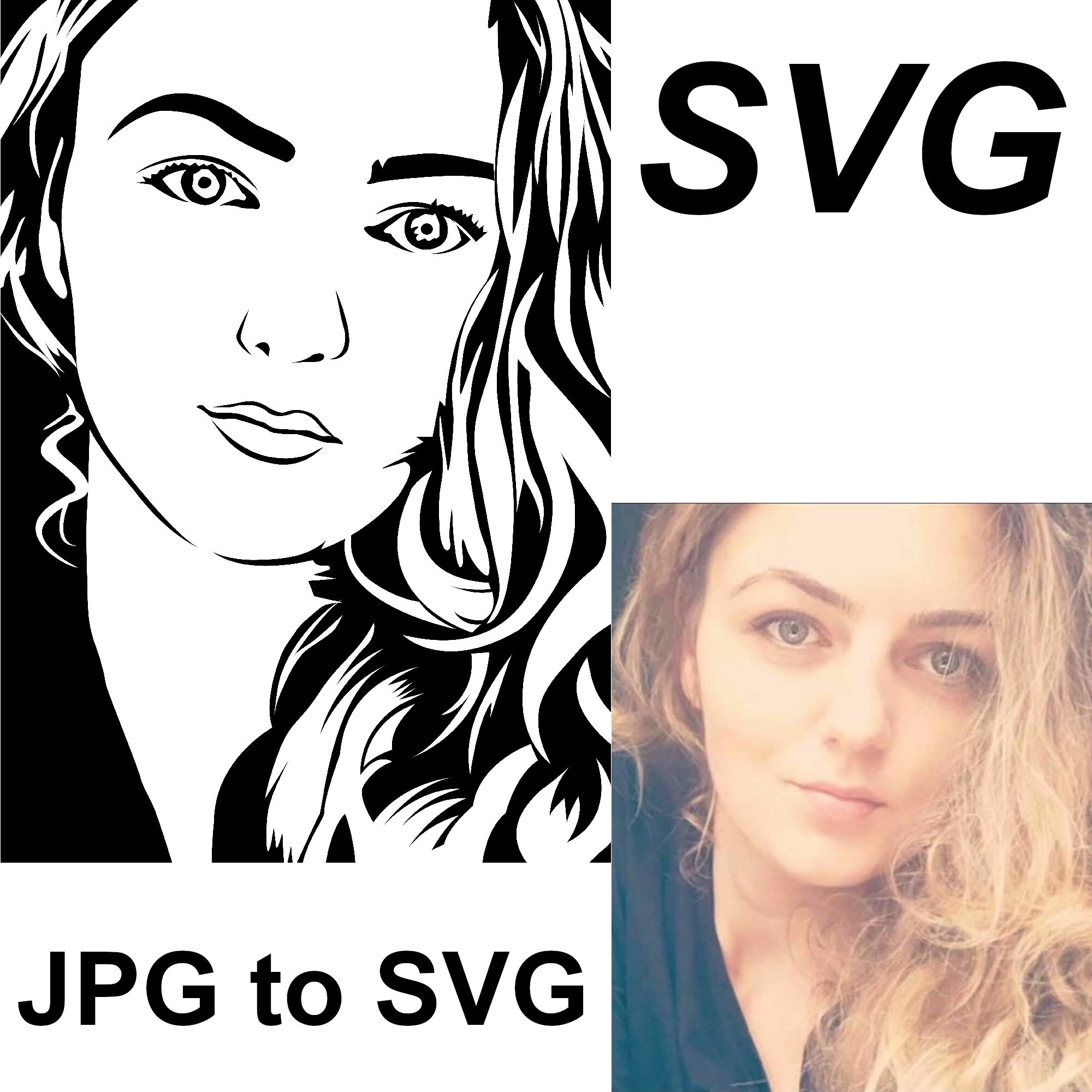 Custom Portrait for Plotter, Custom Portrait, Custom Svg, Face Svg ...
