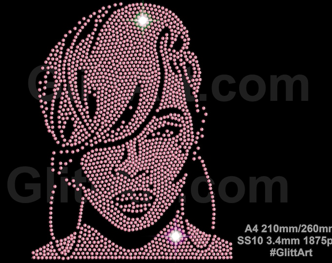 Betty Boop SS10 Rhinestone Crystals Diamante Template Digital Download ...