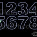 Numbers 3" Rhinestone Crystals Diamante Iron on Hotfix Template Instant ...