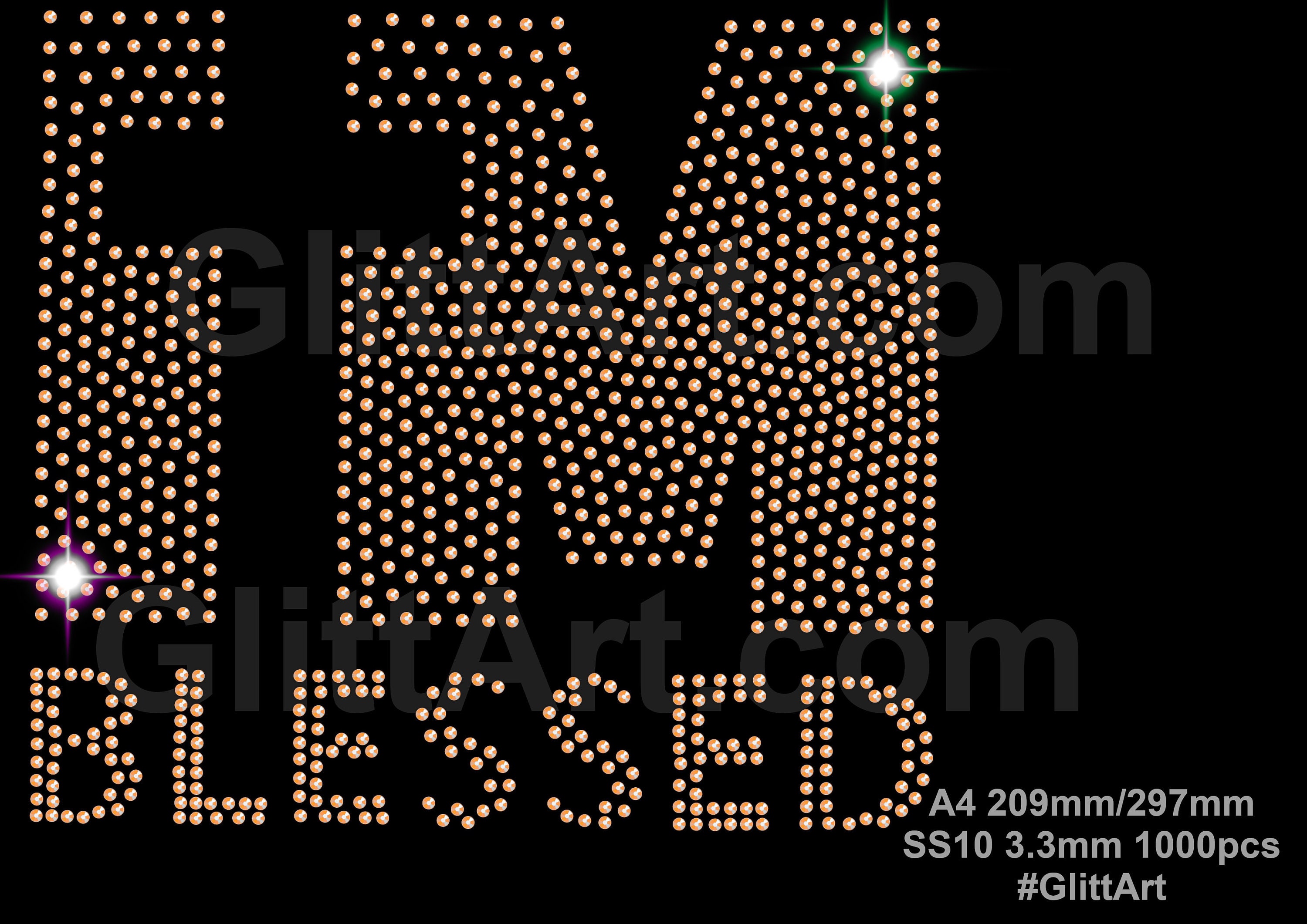 I'm Blessed Cross Rhinestone Crystals Gems Diamante - Etsy