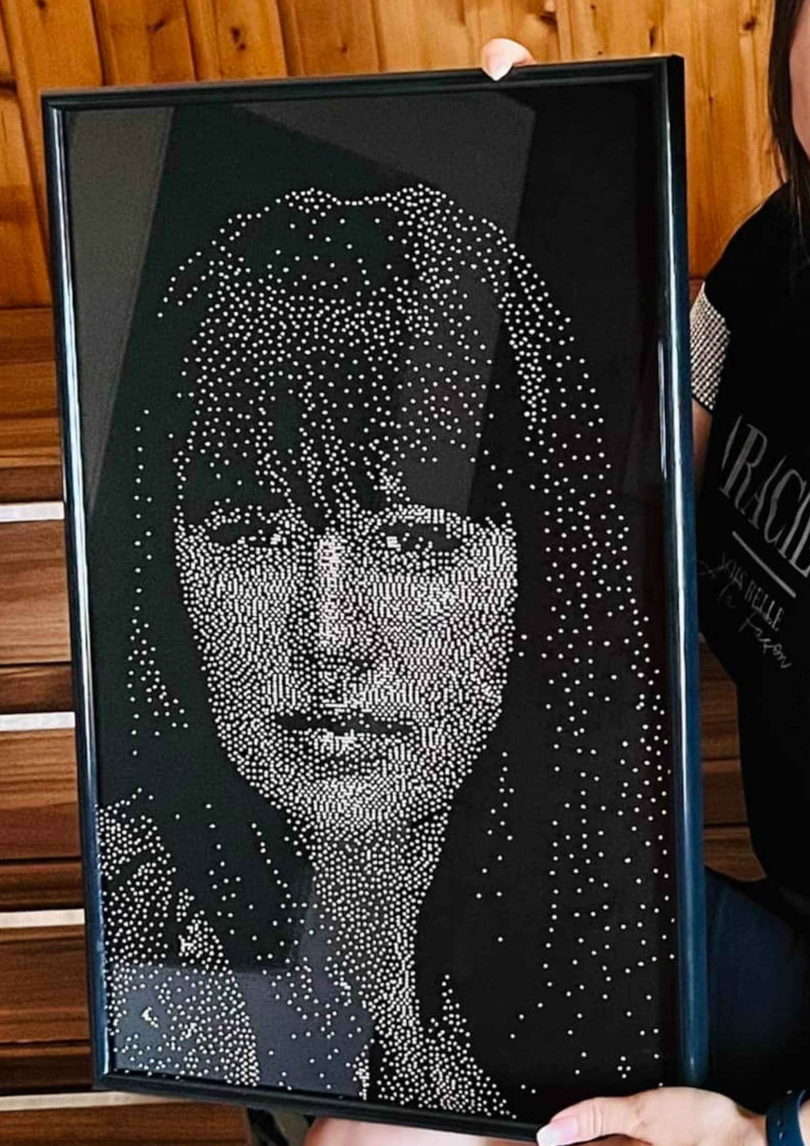Swarovski Crystals Custom Portrait, Personalised Rhinestone Portraits ...