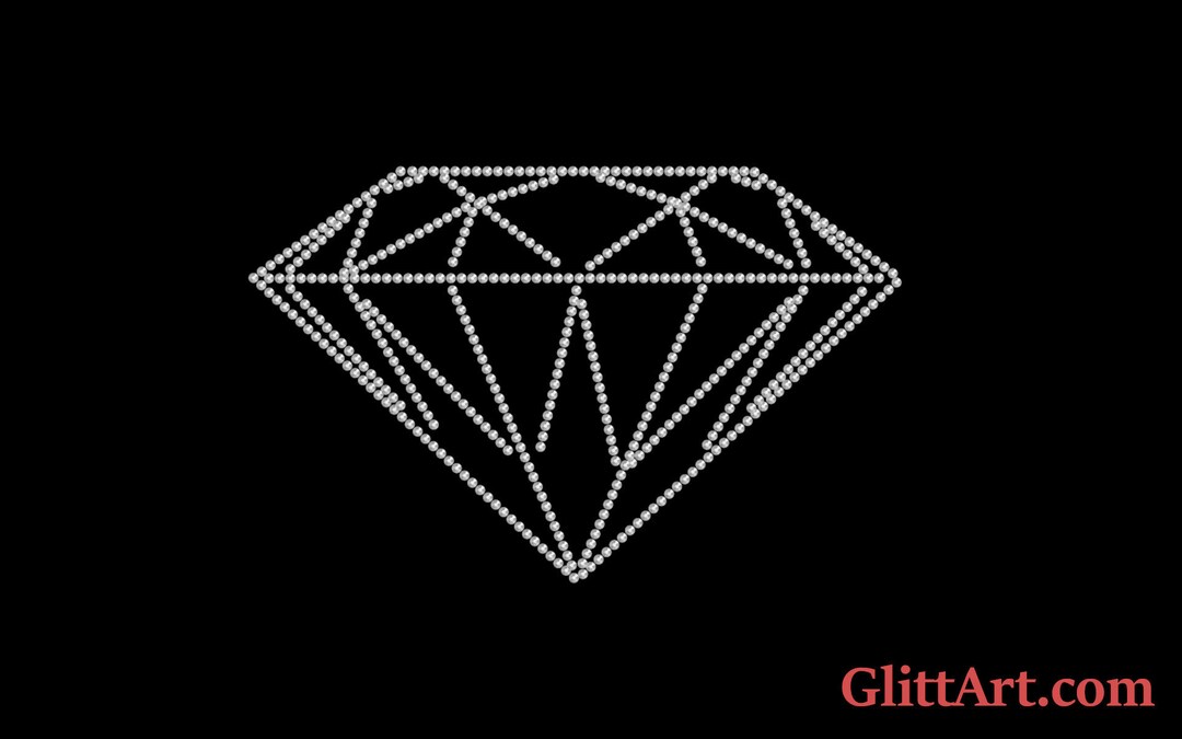 Sparkling Diamond Rhinestone Iron on Ready-made Transfer Customise ...