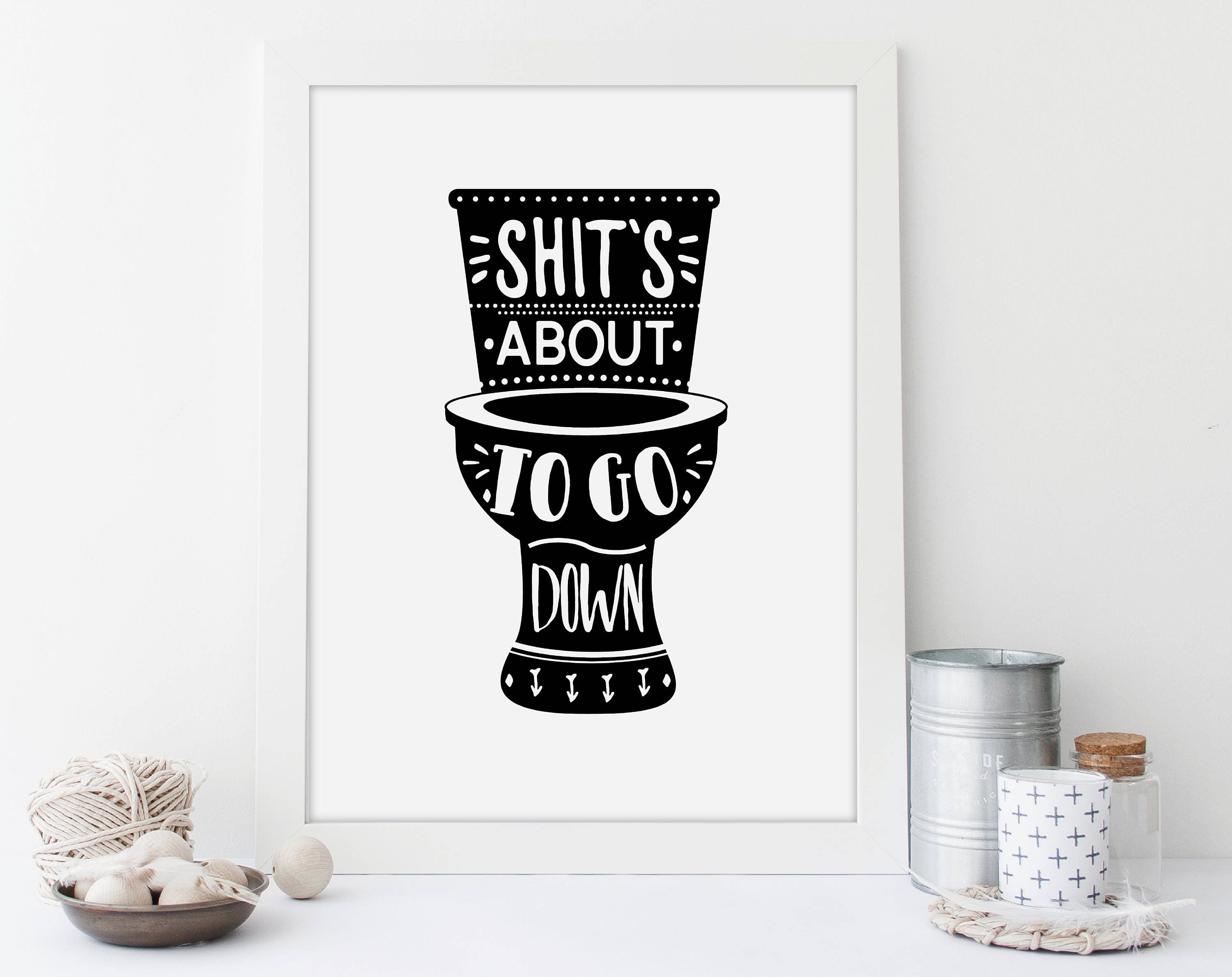 Bathroom Wall Decorfunny Bathroom Signbathroom Signfunny Etsy