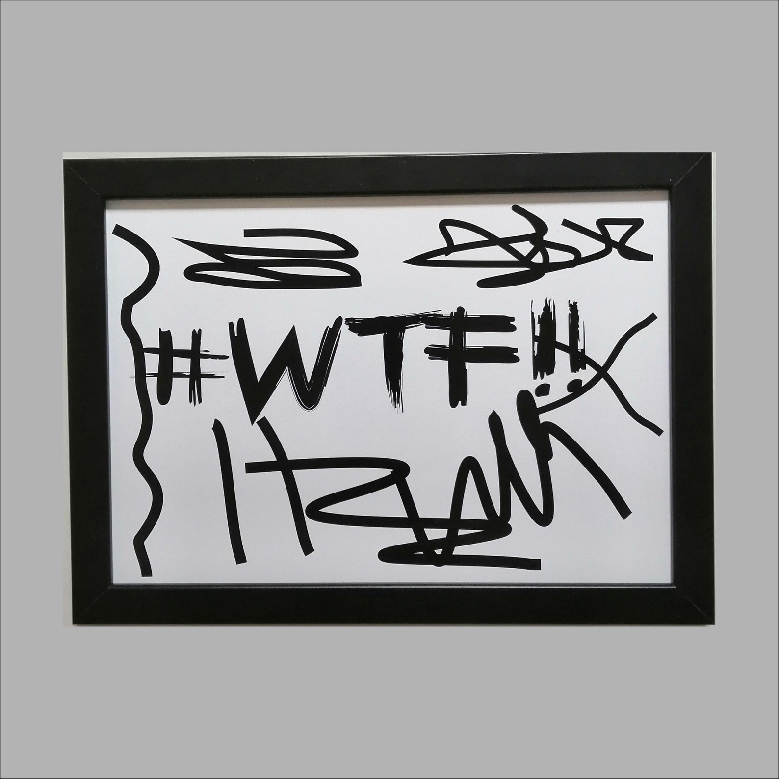 WTF Framed word art print | Etsy
