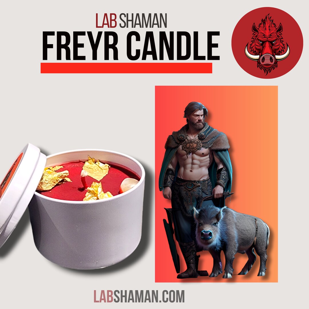 God Freyr Candle | Honor Yngvi | LAB Shaman - Etsy