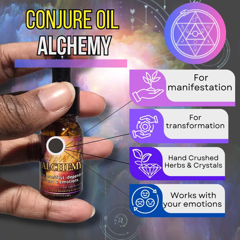 Alchemy Oil | Manifest Conjure Oil | | Versatile | Enhance Intentions ...