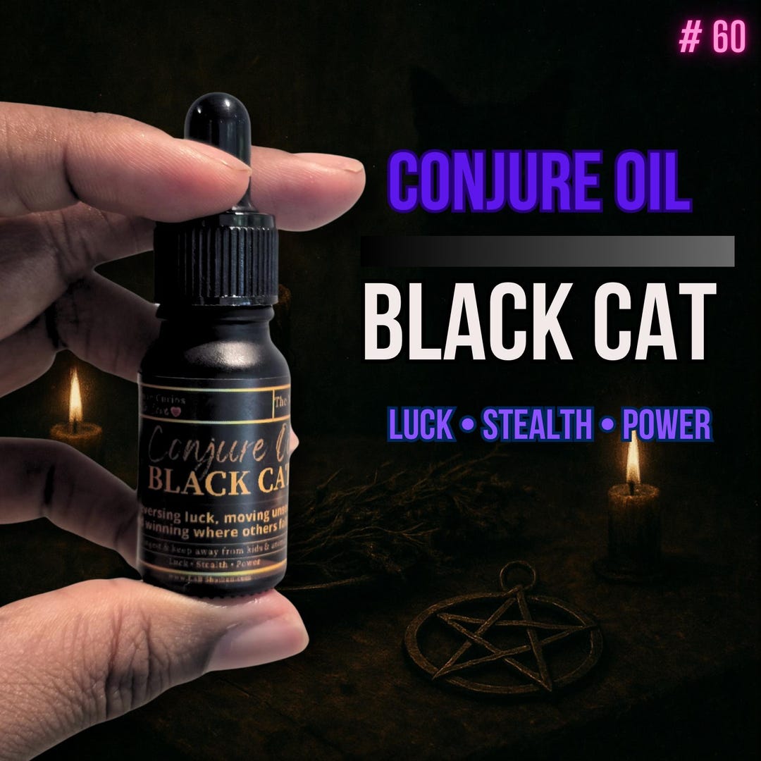 Black Cat Conjure Oil | Reverse Bad Luck | Stealth | Protection ...