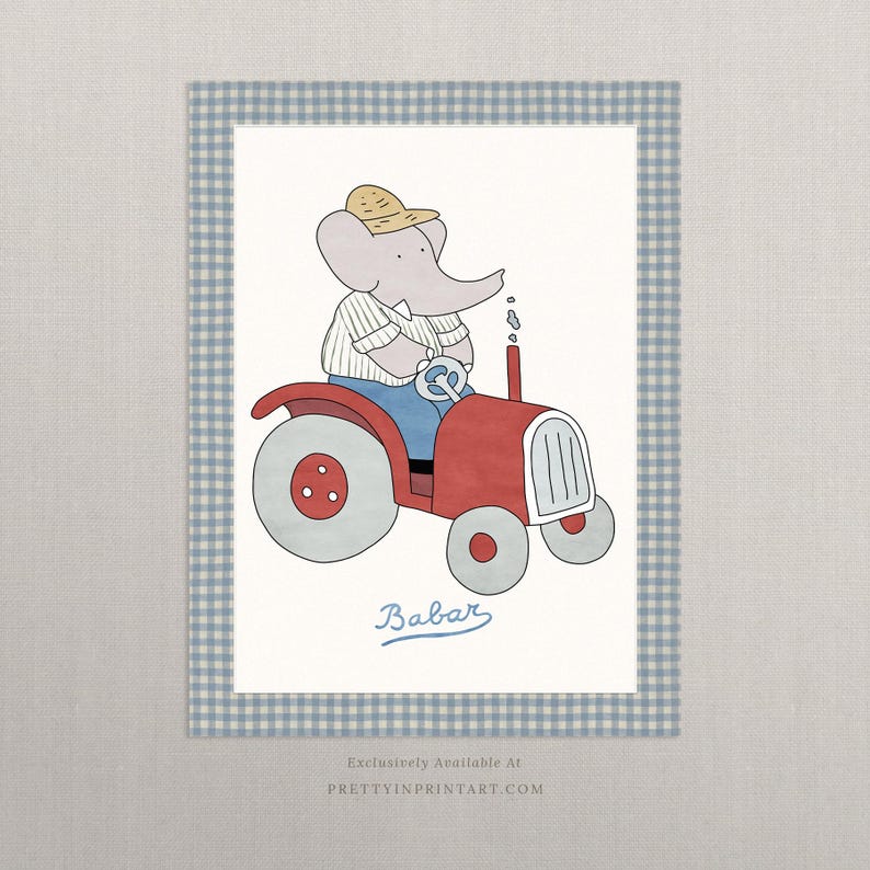 Babar Nursery Art | Unframed - Etsy