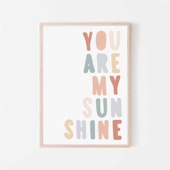 You Are My Sunshine Subtle Colours Framed Print | Etsy