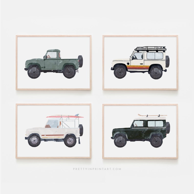 4x4 Land Rover - White Beach | Framed Print - Etsy