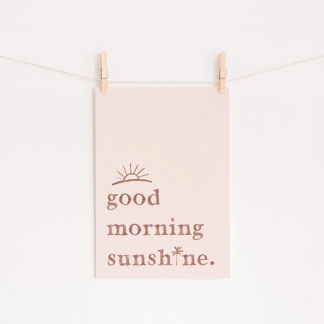 Good Morning Sunshine - Pink | Unframed - Etsy