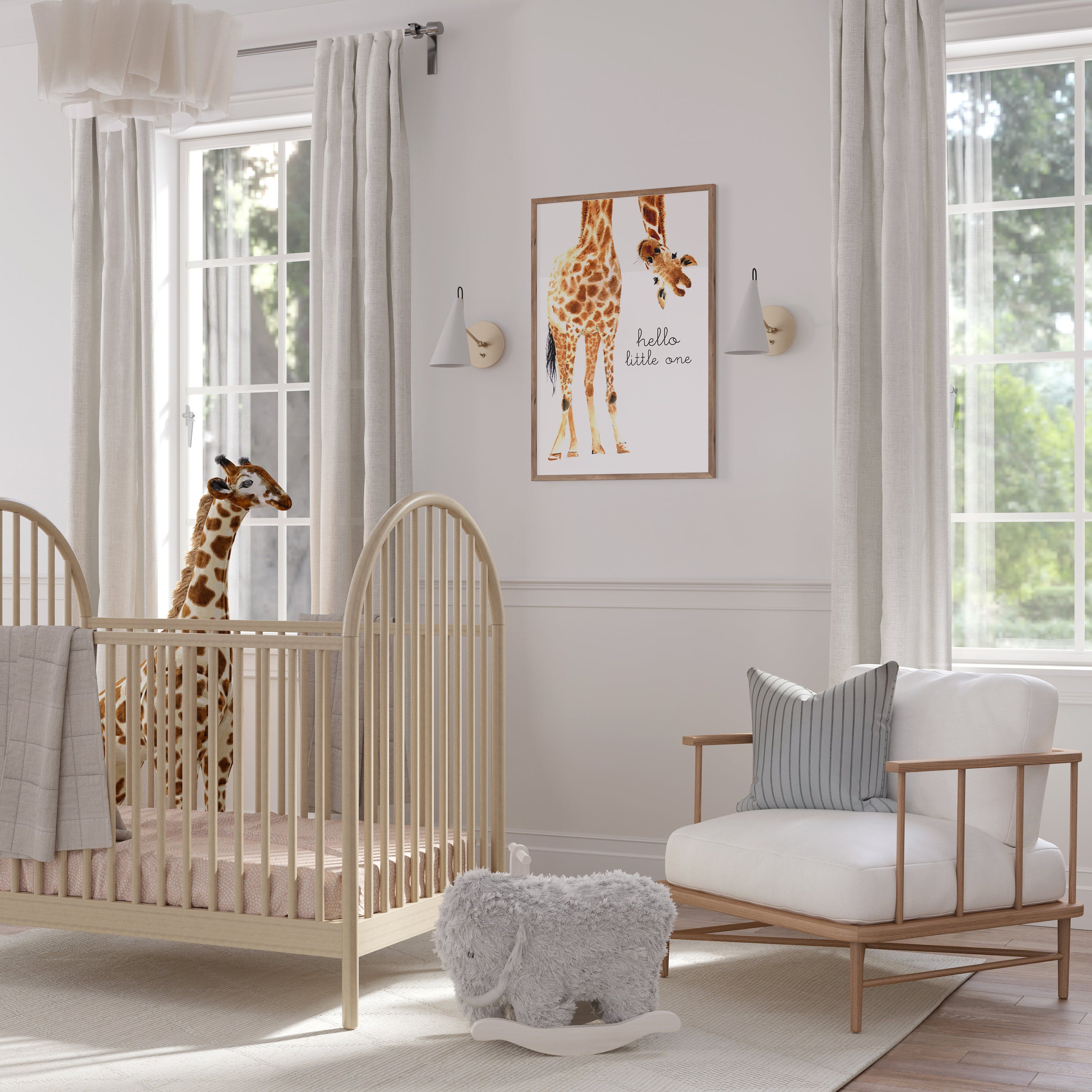 Hello Little One Giraffe Original Unframed - Etsy