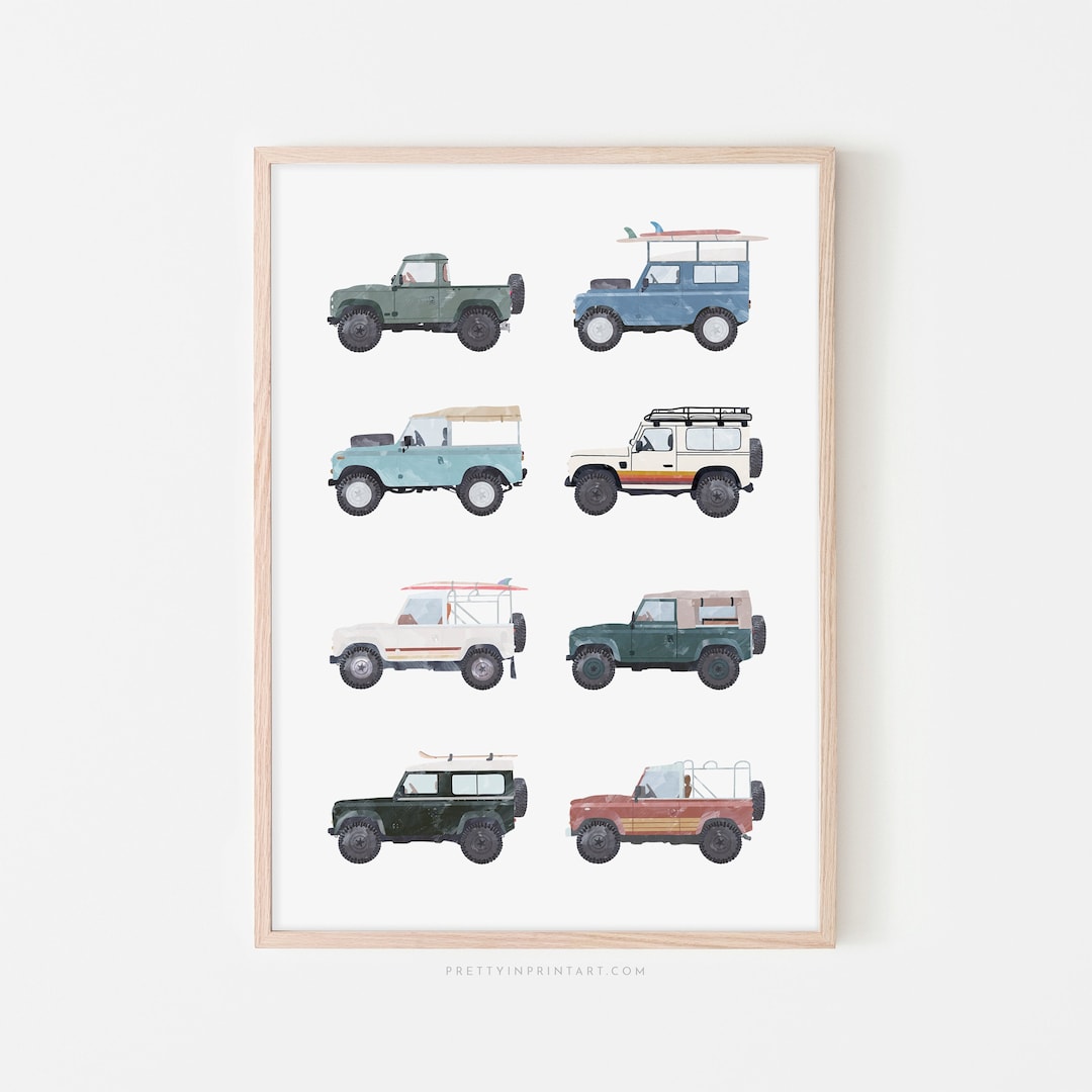 4x4 Defender Chart | Framed Print - Etsy