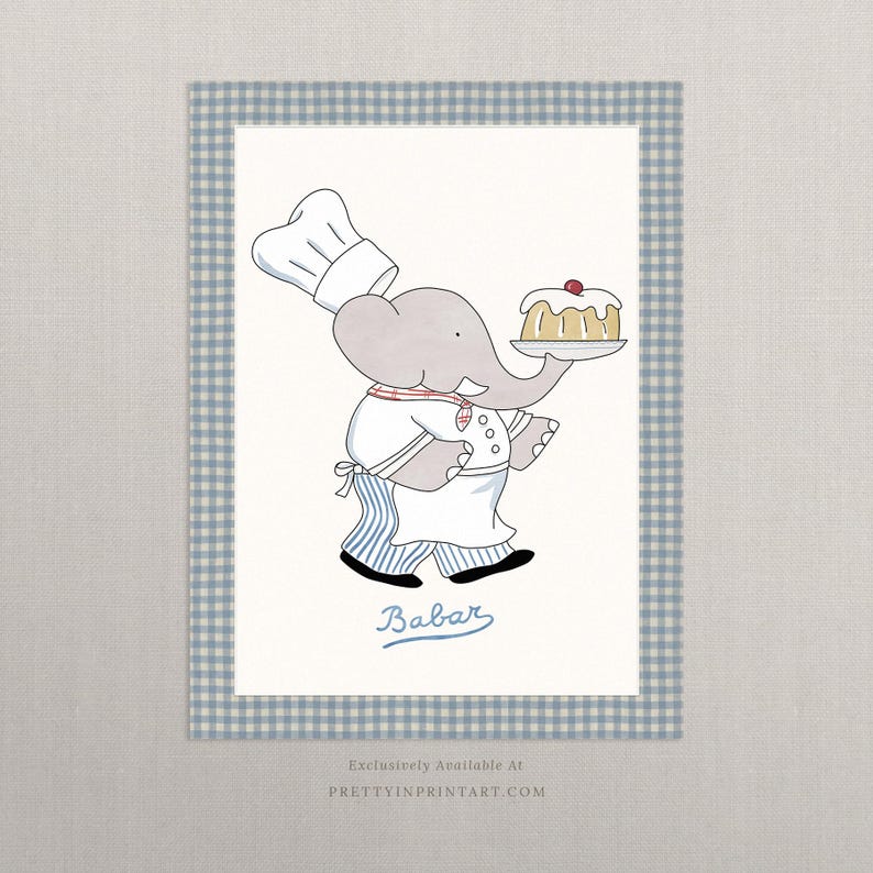 Babar Nursery Art | Unframed - Etsy
