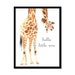Hello Little One Giraffe Flower Crown Framed Print - Etsy