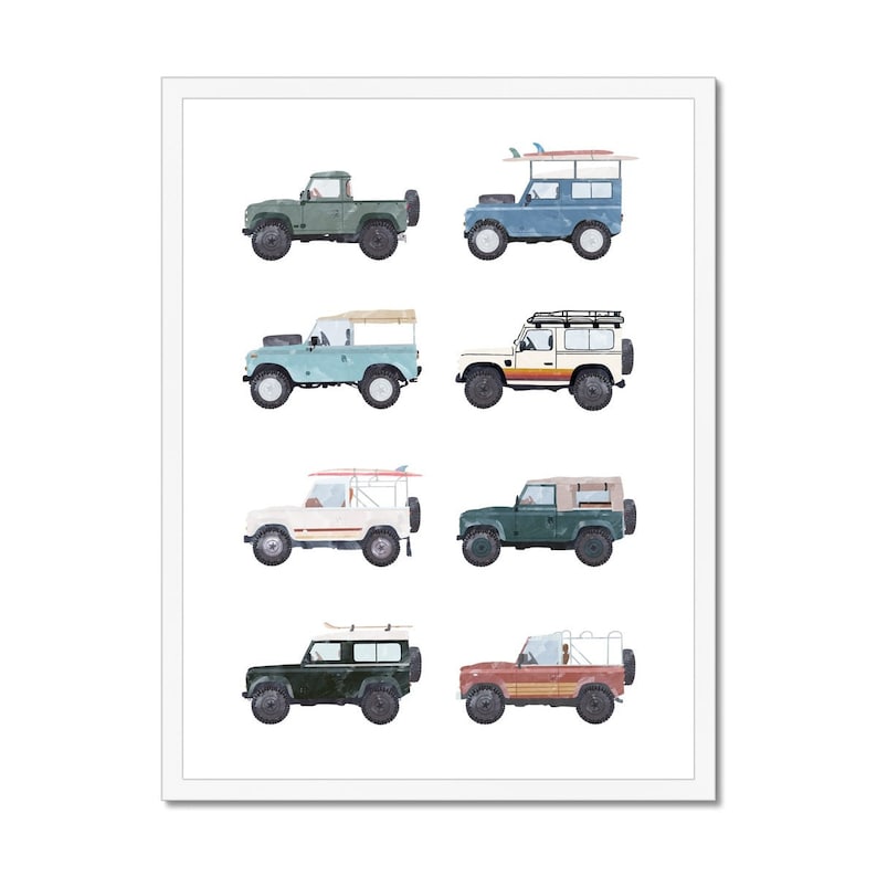 4x4 Defender Chart | Framed Print - Etsy