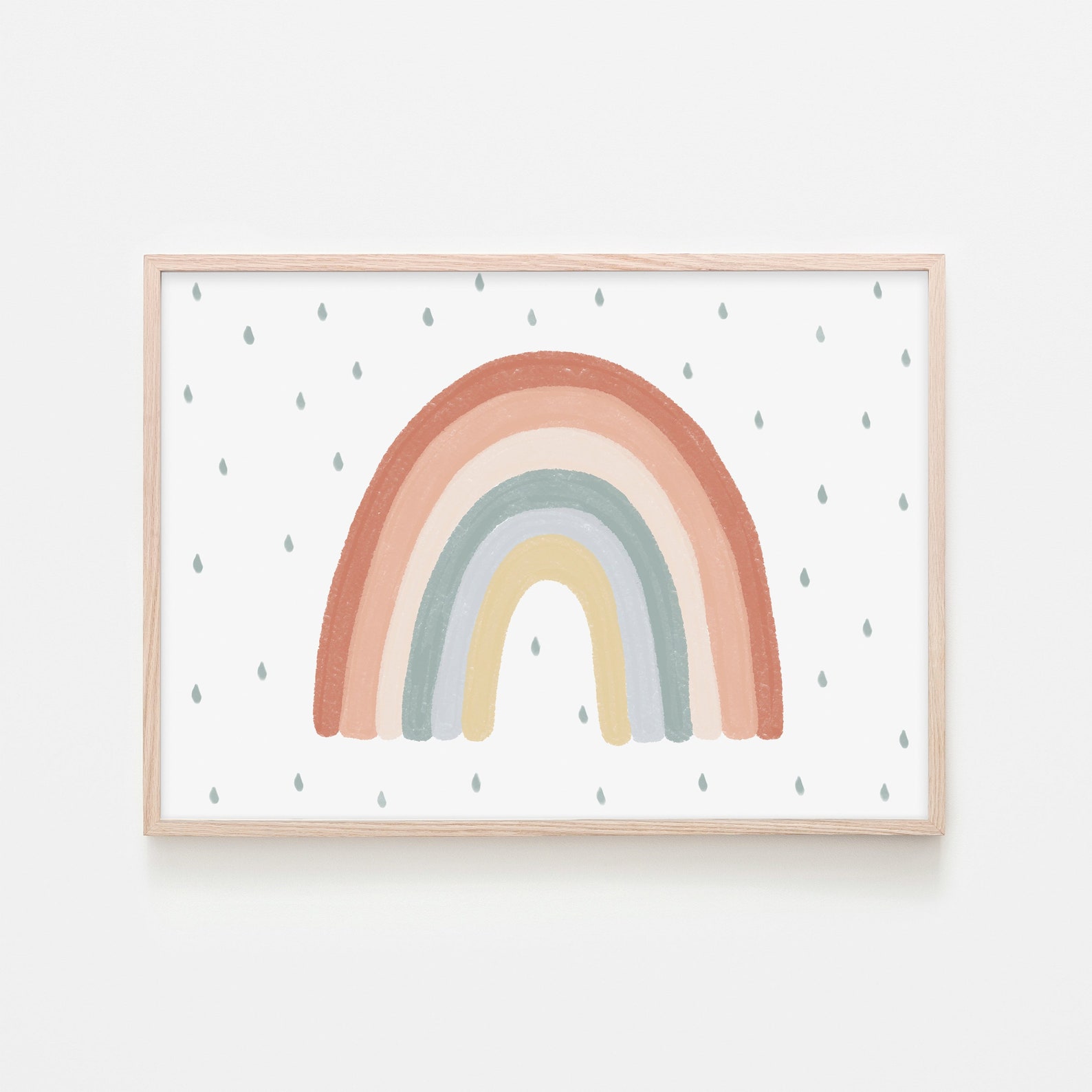 Rainbow Wall Art Subtle landscape Framed Print - Etsy