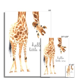 Hello Little One Giraffe - Original | Unframed - Etsy