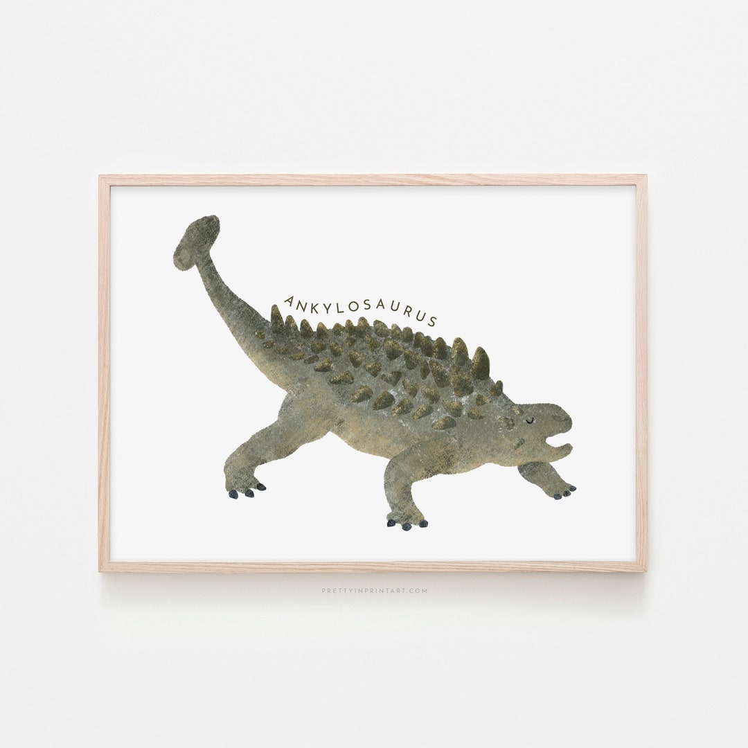 Dinosaur Art - Ankylosaurus | Framed Print - Etsy
