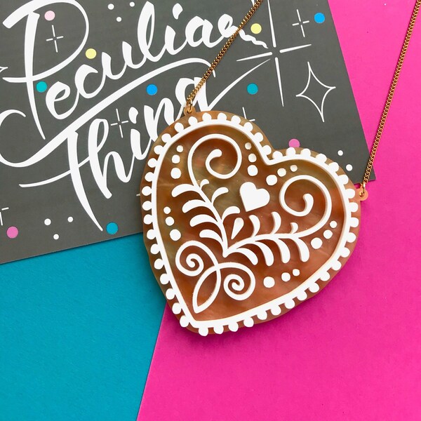 Gingerbread Heart - Etsy