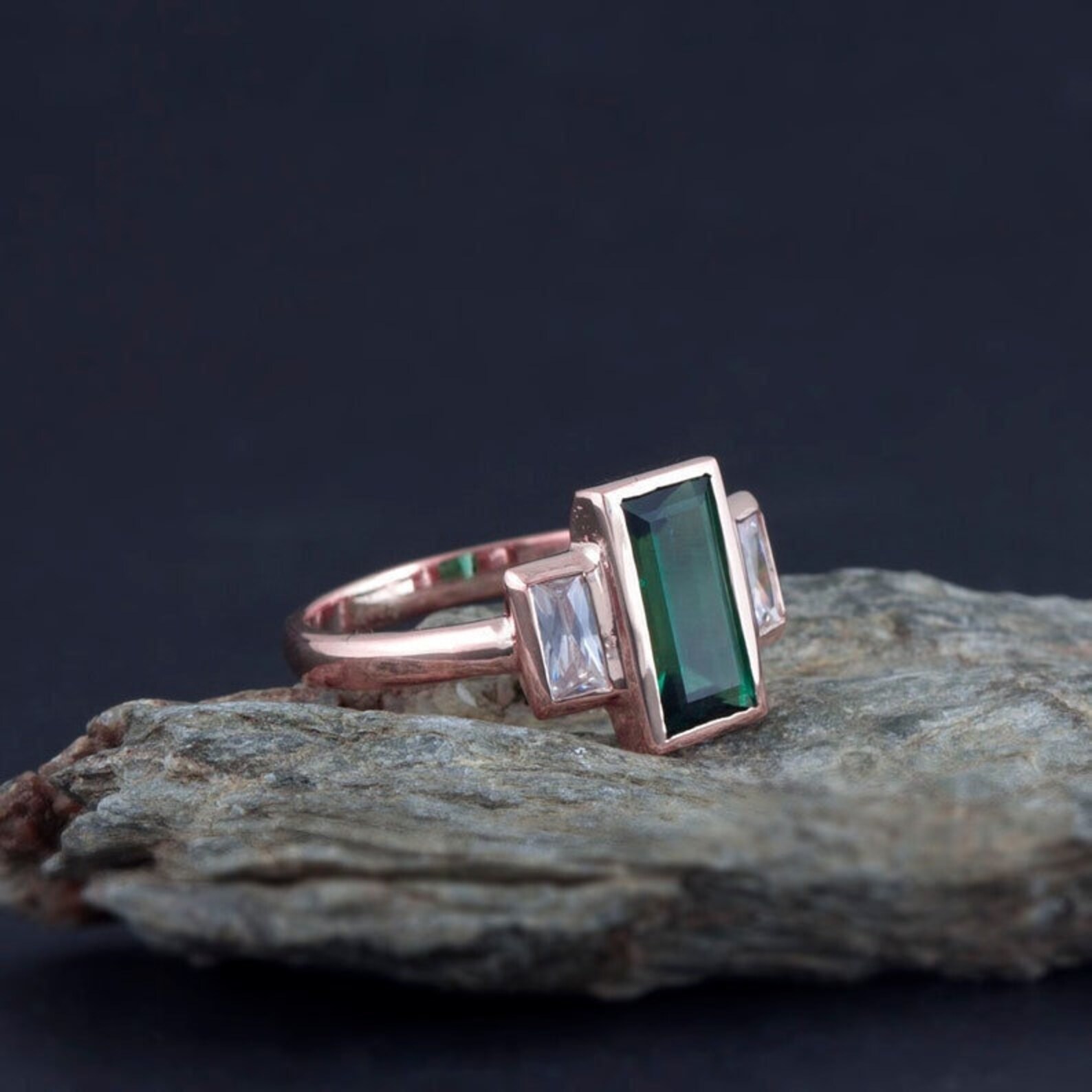 Beautiful Handmade Emerald Stone Ring.solid Silver - Etsy