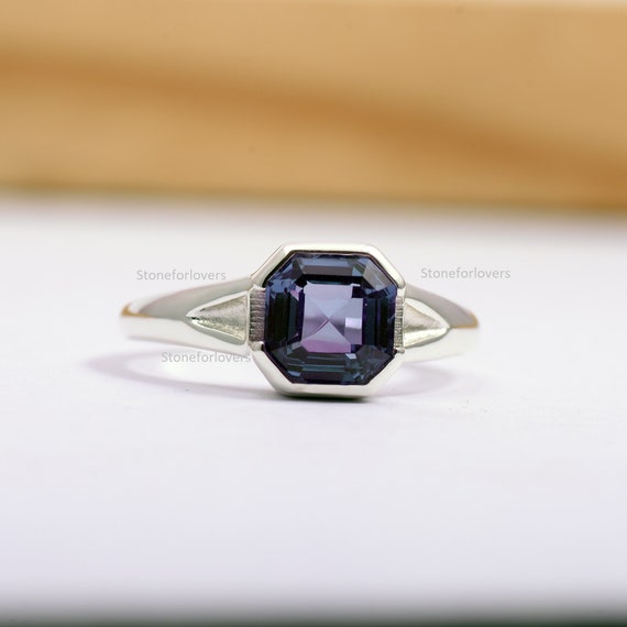 Beautiful Handmade Alexandrite Stone Unisex Ring/solid Silver | Etsy